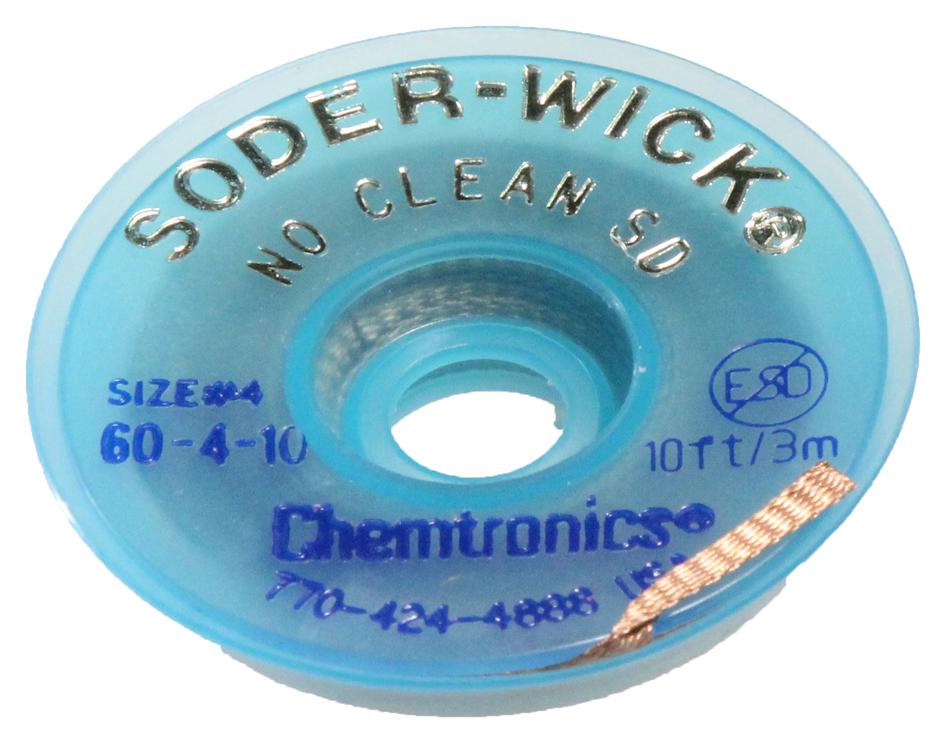 60-4-10 - Chemtronics - Desoldering Braid, Soder-Wick®, No-Clean
