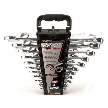 W1084 - Performance Tools - Wrench Set, Combination, SAE 1/4" - 7/8