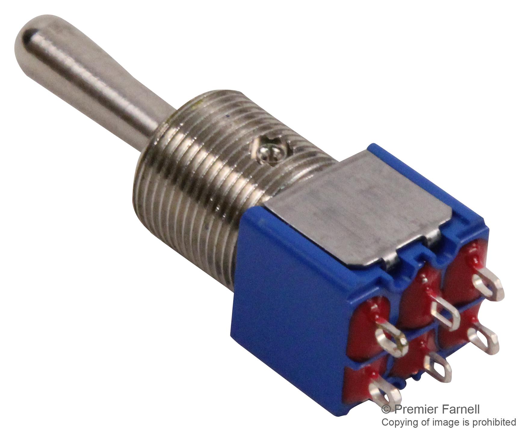 5649MAB - Apem - Toggle Switch, On-Off-On, DPDT