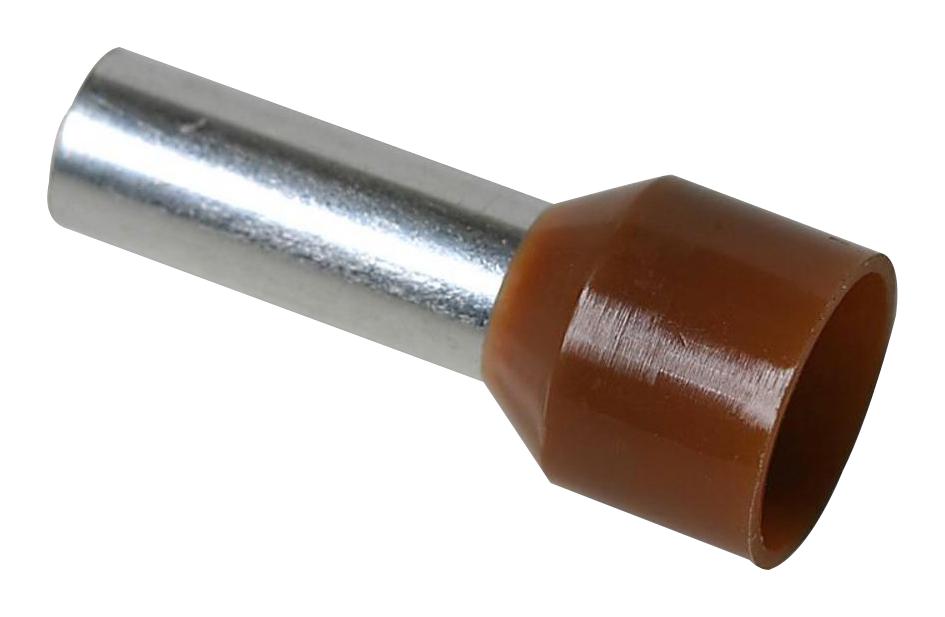 E25-16-BROWN - Multicomp Pro - Wire Ferrule, Single Wire, 4 AWG
