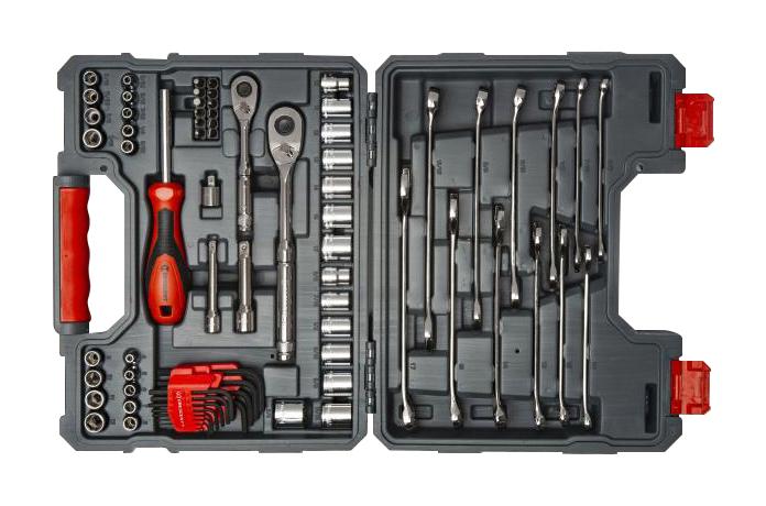 CTK70C - Crescent - Mechanics Tool Set, 70-Pcs of Comb Wrench, Drive Adaptor