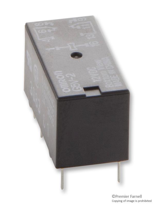 G5V-2 DC12 - Omron Electronic Components - Signal Relay, 12 VDC, DPDT