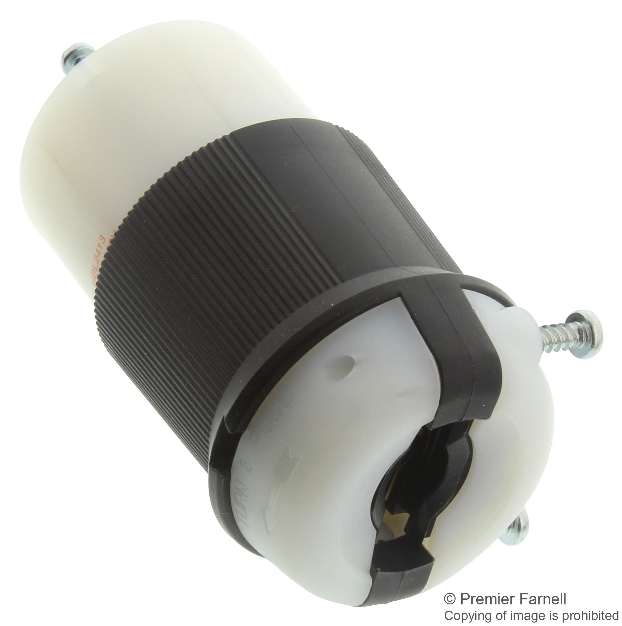 HBL2413 - Hubbell Wiring Devices - Power Entry Connector, Power Entry, 20 A