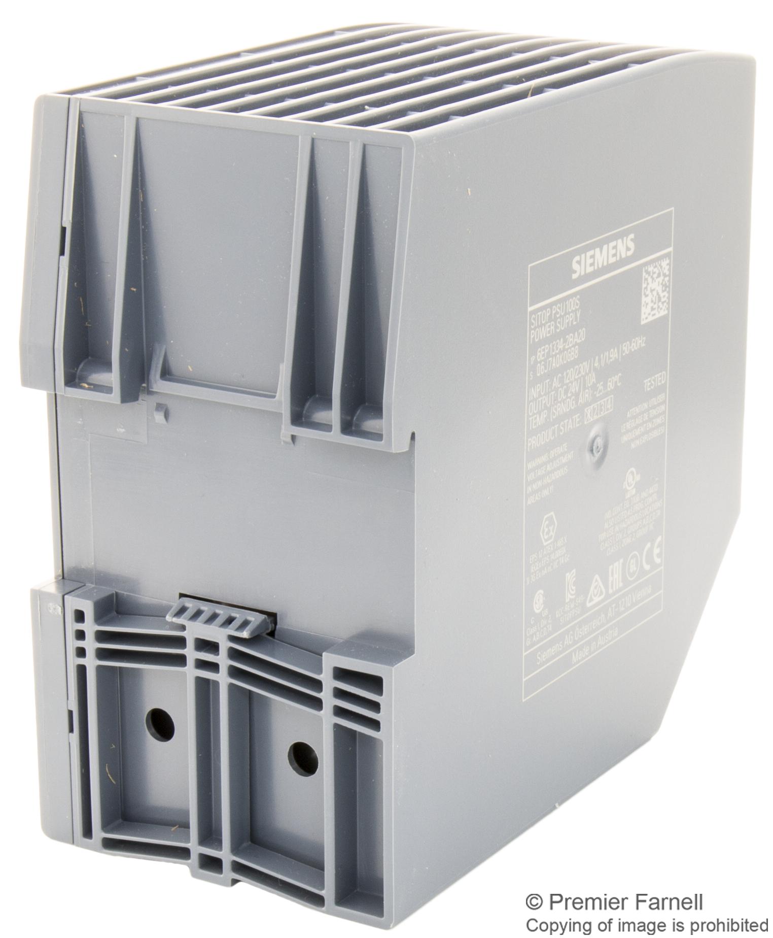 6EP1334-2BA20 - Siemens - AC/DC DIN Rail Power Supply (PSU), 1 Output ...