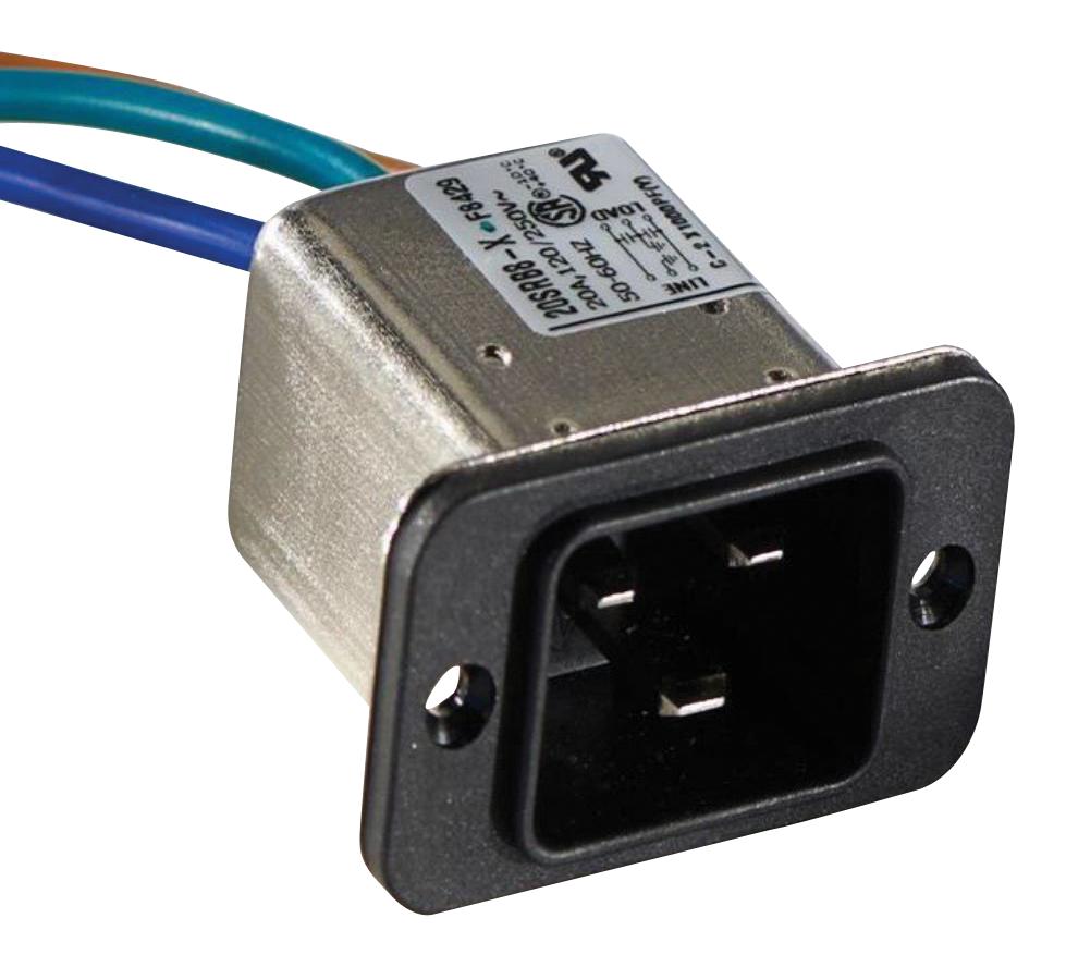 20SRBS8-W - Corcom - Te Connectivity - Filtered IEC Power Entry Module ...