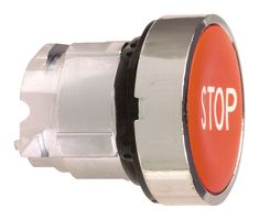 ZB4BA434 SCHNEIDER ELECTRIC, PB HEAD FLUSH RED MARKED STOP | Newark ...