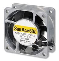 9LG0624P4H001 SANYO DENKI, Axial Fan, Long Life, San Ace 60L Series ...