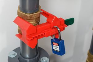 BALL VALVE LOCKOUT-PR-SMALL - Brady - PRINZING BALL VALVE LOCKOUT, RED ...