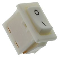 R1966AWHTWHTFS E-SWITCH, Rocker Switch, On-Off, SPST, Non Illuminated, Panel, Snap-In, White ...