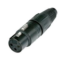 NC3FX-BAG-D NEUTRIK, XLR Connector, Black, 3 Contacts | Newark Electronics