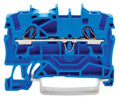 2002-1204 WAGO, DIN Rail Mount Terminal Block, 2 Positions, 22 AWG ...
