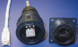 RJF5442203100BTX AMPHENOL PCD, Ethernet Cable, Cat5e, RJ45 Jack to RJ45 ...