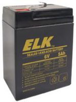 ELK0650 ELK PRODUCTS, Rechargeable Battery, 6 V, Lead Acid, 5 Ah, Quick ...