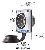 HBL2315SW HUBBELL WIRING DEVICES, Power Entry Connector, 2P3W, L5-20 ...