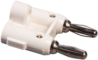 MDP-9 POMONA, Stackable Double Banana Plug with Cable Guide, White ...