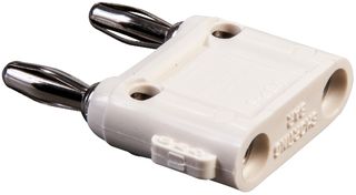 MDP-S-9 POMONA, Double Banana Plug with Shorting Bar Stackable, White ...