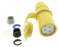 HBL15W47 HUBBELL WIRING DEVICES, Power Entry Connector, Power Entry, 15 ...