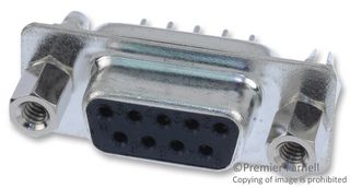 628-009-220-047 EDAC, D Sub Connector, DB9, Standard, Receptacle, 628 Series, 9 Contacts, DE ...