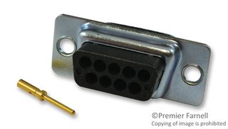 DEUH-9P CINCH CONNECTIVITY SOLUTIONS, D Sub Connector, DB9, 9 Contacts ...