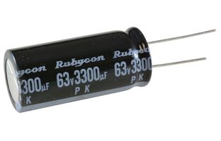 63PK3300MEFC18X40 RUBYCON, Electrolytic Capacitor, Miniature, 3300 µF ...