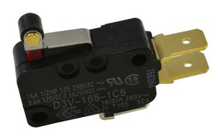 D3V-165-1C5 OMRON, Microswitch, Miniature, Short Hinge Roller Lever ...