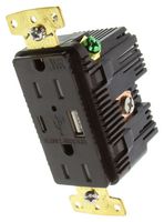 USB15AC5WR HUBBELL WIRING DEVICES, USB Charger Receptacle, 15 A, 125 V ...