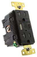 USB20AC5BKWR HUBBELL WIRING DEVICES, USB Charger Receptacle, 20 A, 125 ...