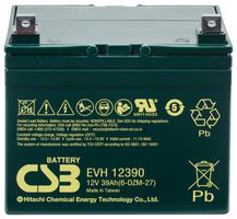 EVH12390 CSB BATTERY OF AMERICA, Rechargeable Battery, 12 V, Lead Acid ...