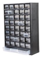 D00465 DURATOOL, Storage Cabinet, Wall Mount, 41 Compartment, Plastic ...