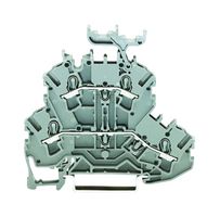 2002-2231 WAGO, DIN Rail Mount Terminal Block, 4 Positions, 22 AWG, 12 ...