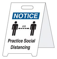 170702 - Brady - Safety Sign, Notice, Notice - Practice Social Distancing