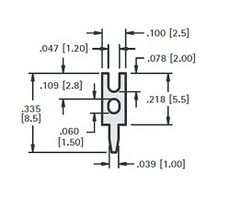 1035 KEYSTONE, PCB Test Point, Through Hole Mount, 0.039", Brass, Tin ...