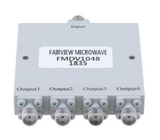 FMDV1048 FAIRVIEW MICROWAVE, 4 WAY POWER DIVIDER SMA INTERFACE FROM 6 GHZ TO 18 GHZ RATED AT 30 ...