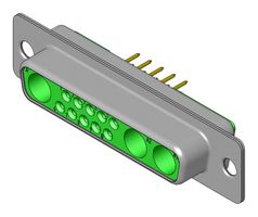 173107-0076 MOLEX, Combination Layout D Sub Connector, 173107 Series, DB-13W3, Receptacle, 13 ...
